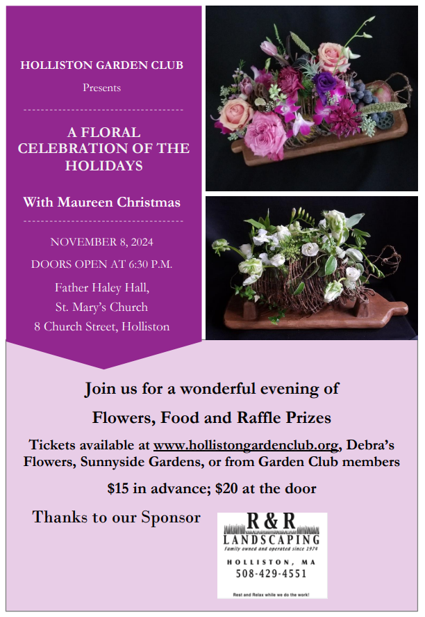 Annual Floral Design Event – HOLLISTON GARDEN CLUB